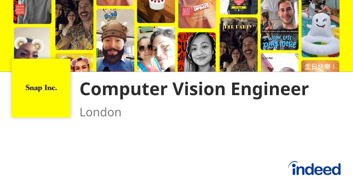 Computer Vision Engineer - London - Indeed.com