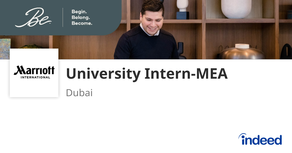 University Intern-MEA - Dubai - Indeed.com