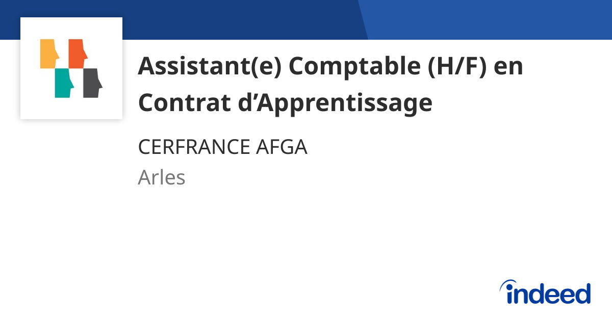 Assistant(e) Comptable (H/F) en Contrat d’Apprentissage - 13200 Arles - Indeed.com