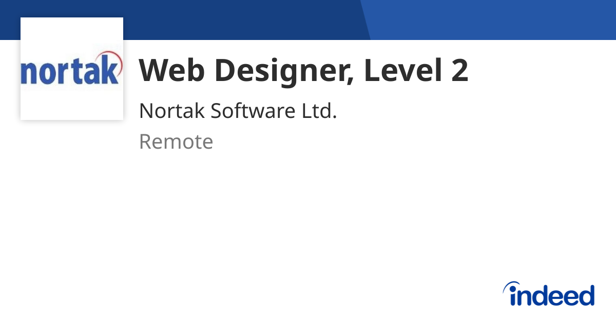 Web Designer, Level 2 - À domicile - Indeed.com