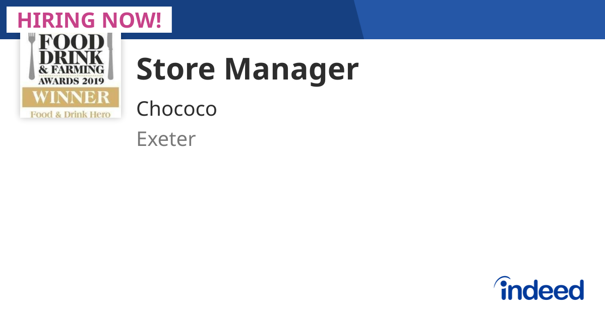 Store Manager - Exeter - Indeed.com