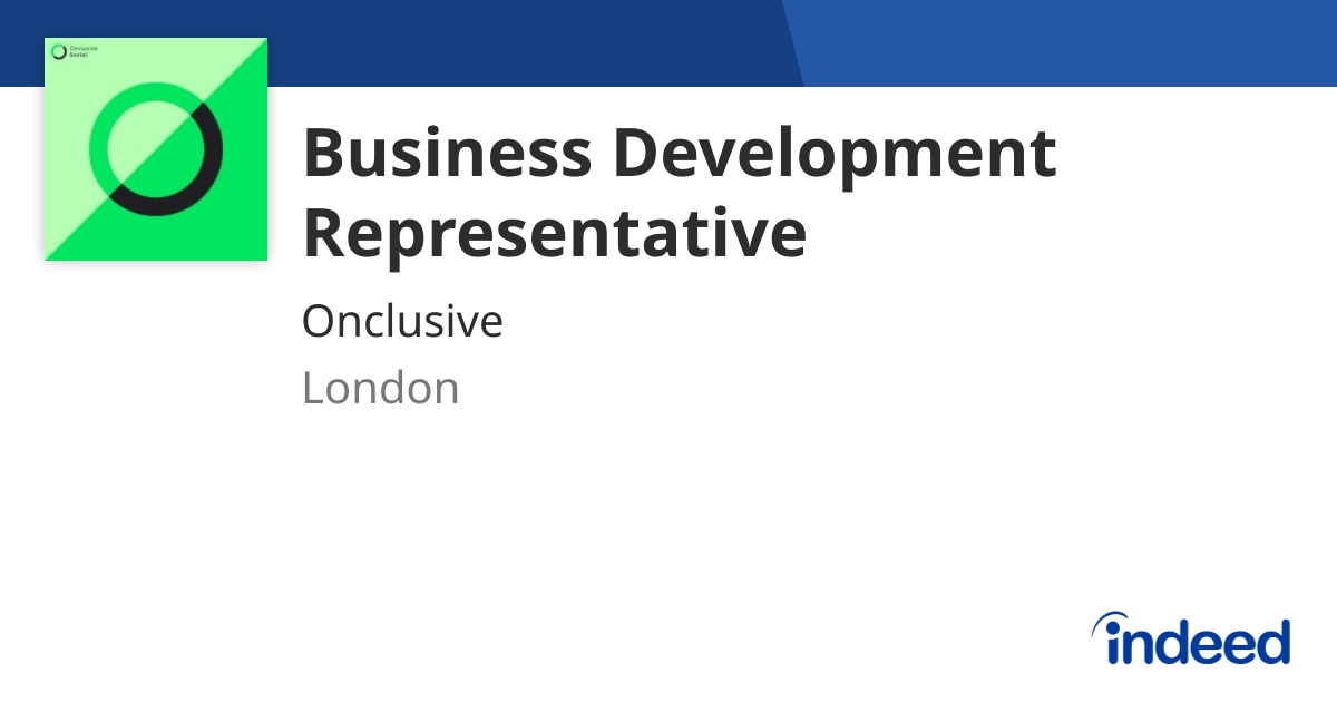 Business Development Representative - London - Indeed.com