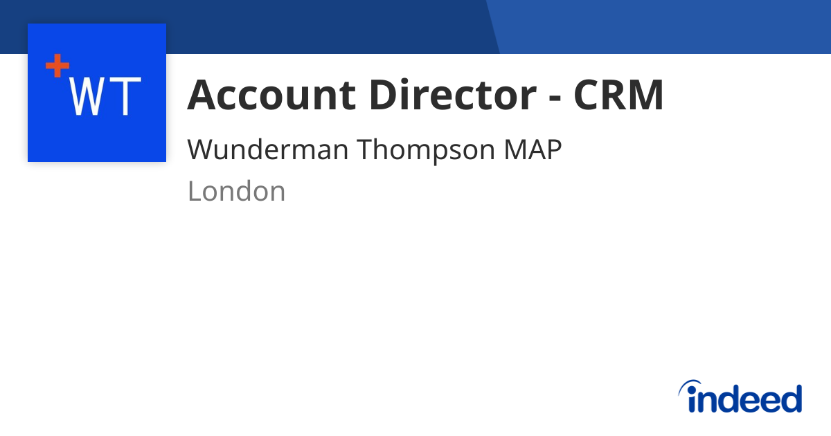 Account Director - CRM - London - Indeed.com