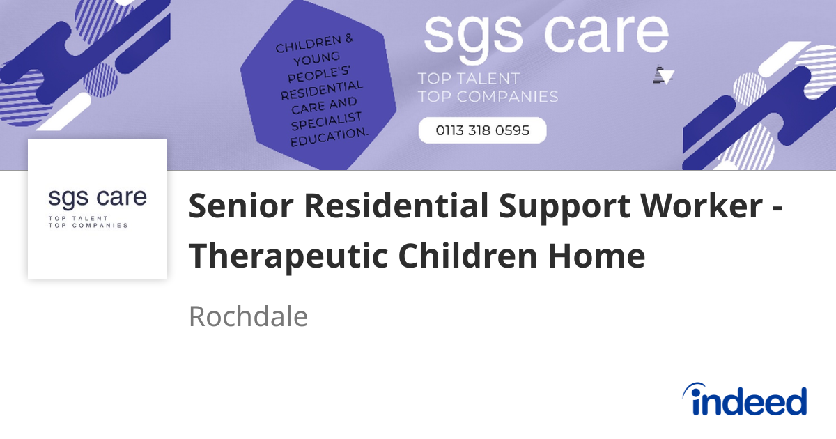 Senior Residential Support Worker - Therapeutic Children Home ...