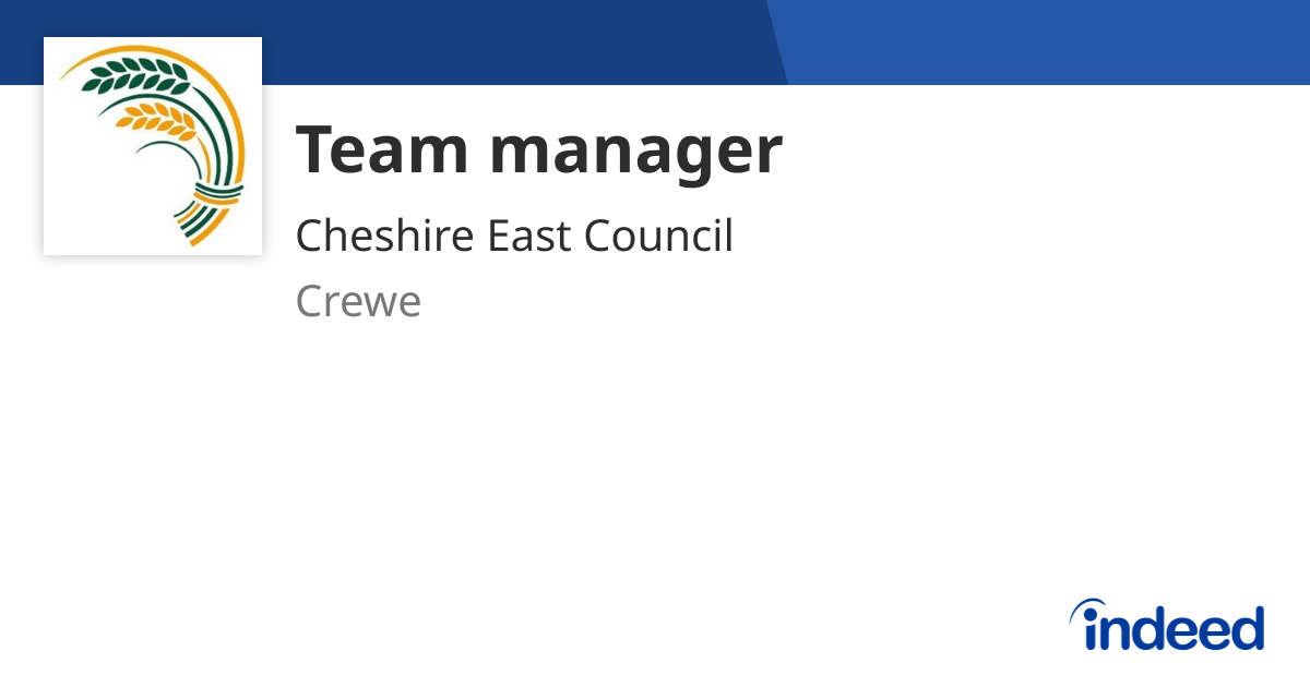 Team manager - Crewe - Indeed.com