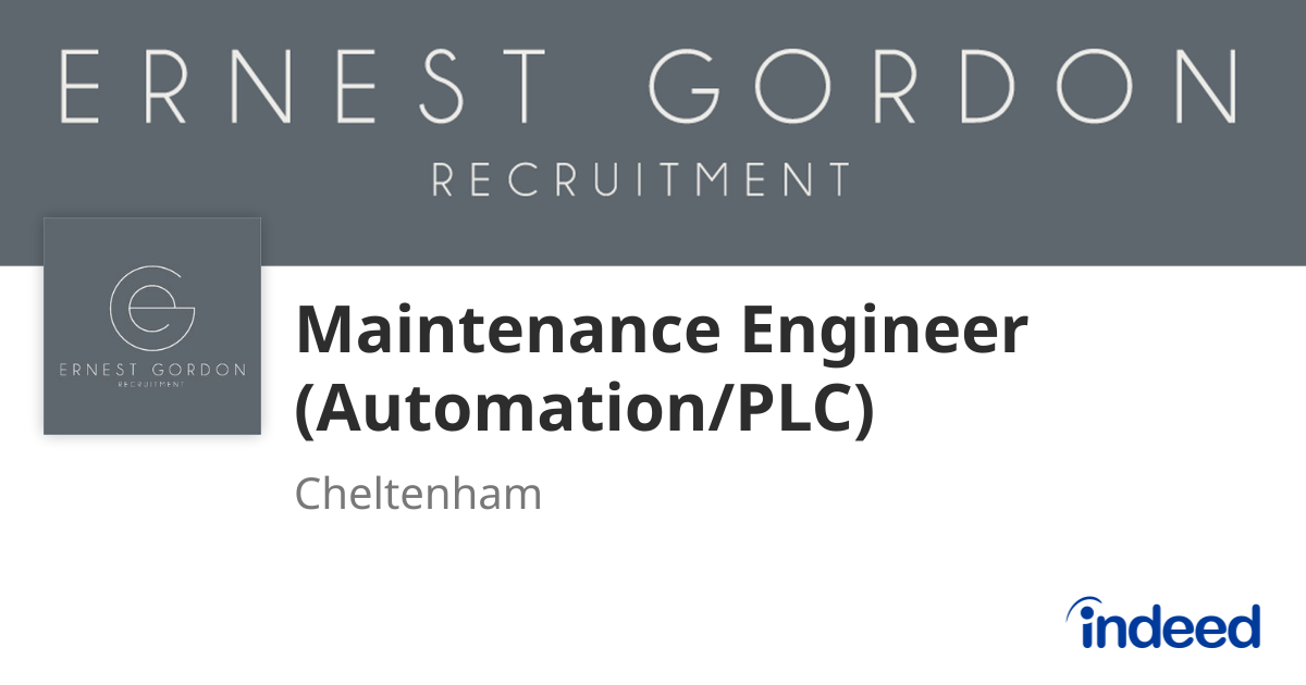 Maintenance Engineer (Automation/PLC) - Cheltenham - Indeed.com