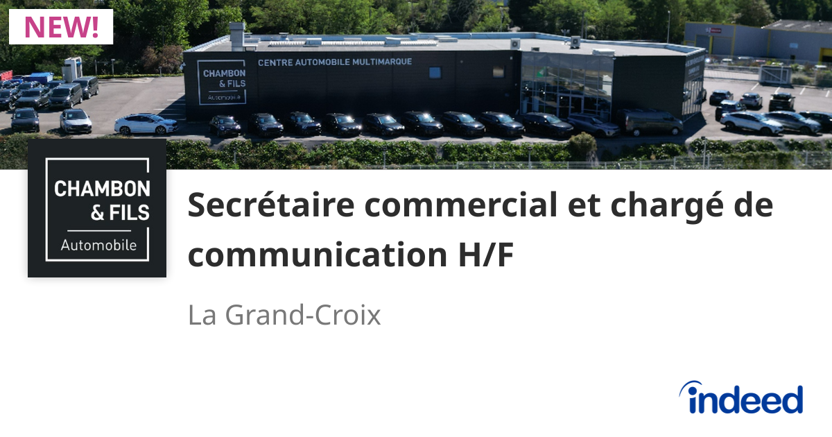 Secrétaire commercial et chargé de communication H/F - 42320 La Grand ...