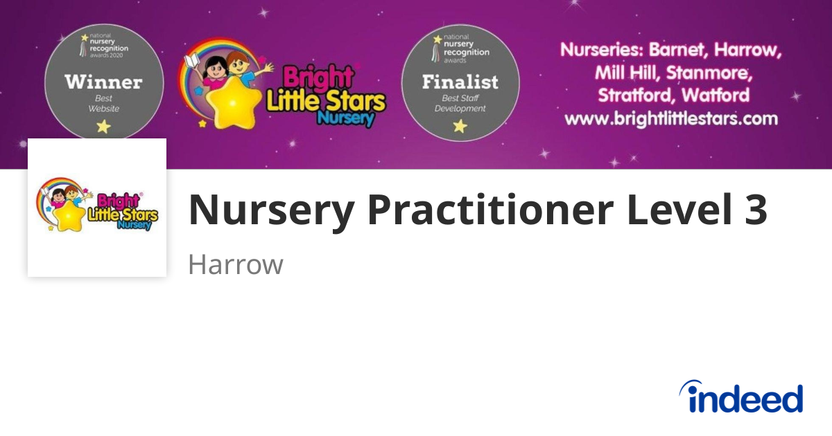 Nursery Practitioner Level 3 - Harrow HA1 - Indeed.com
