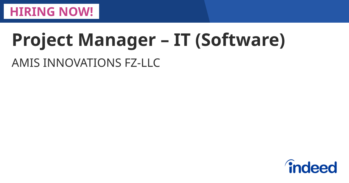 Project Manager – IT (Software) - Mumbai, Maharashtra - Indeed.com