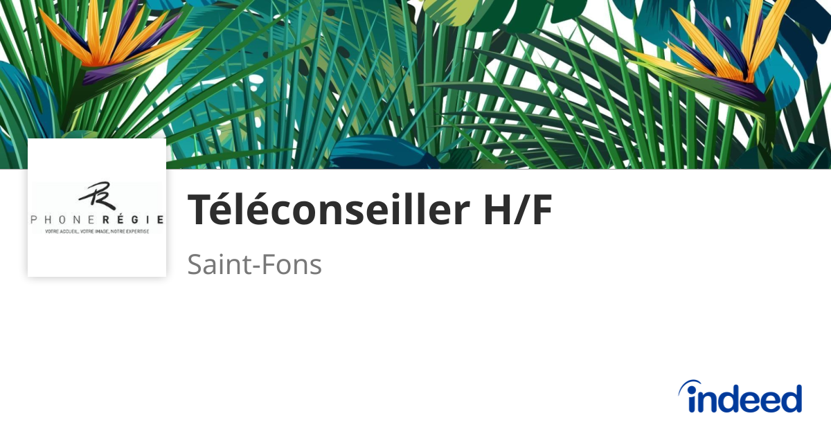 Téléconseiller H/F - 69190 Saint-Fons - Indeed.com