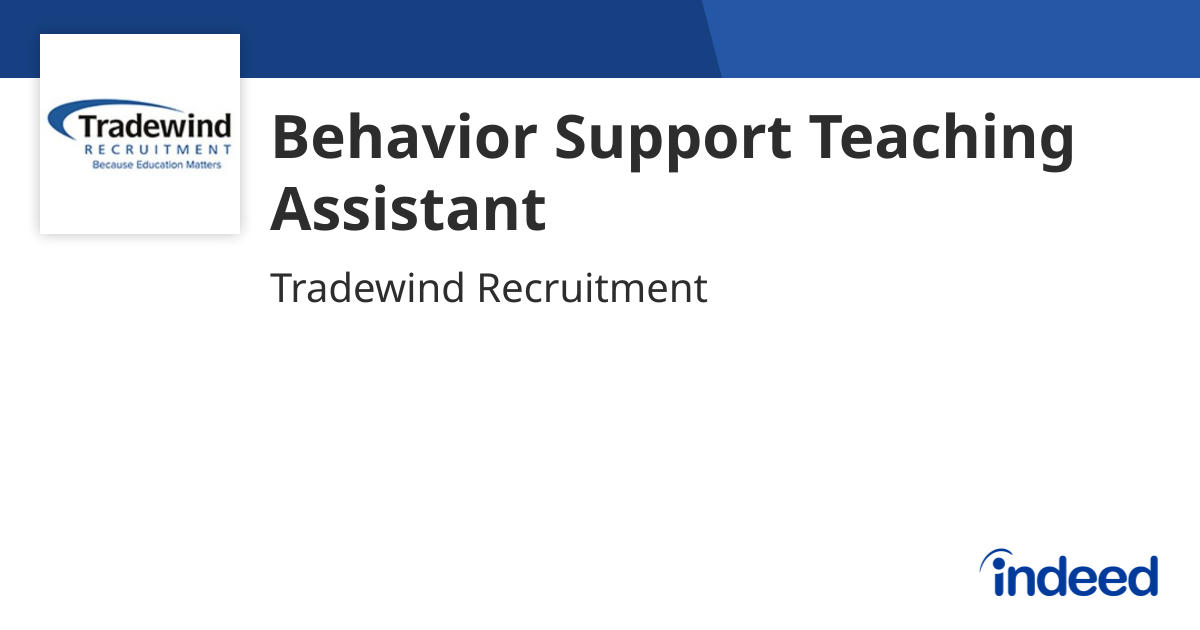 Behavior Support Teaching Assistant - Cumbria - Indeed.com