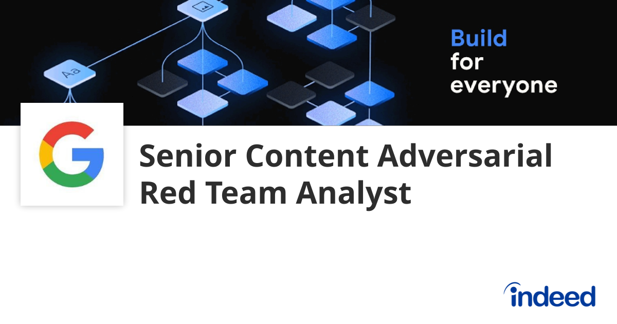 Senior Content Adversarial Red Team Analyst - Hyderabad, Telangana ...