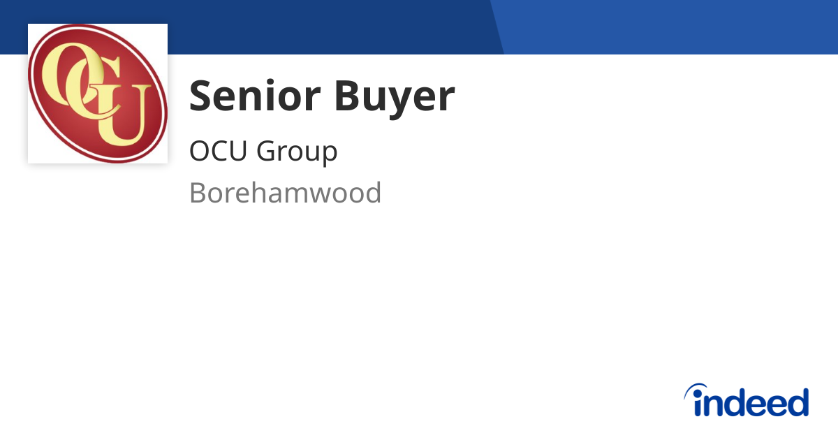 Senior Buyer - Stockport SK4 1LW - Indeed.com