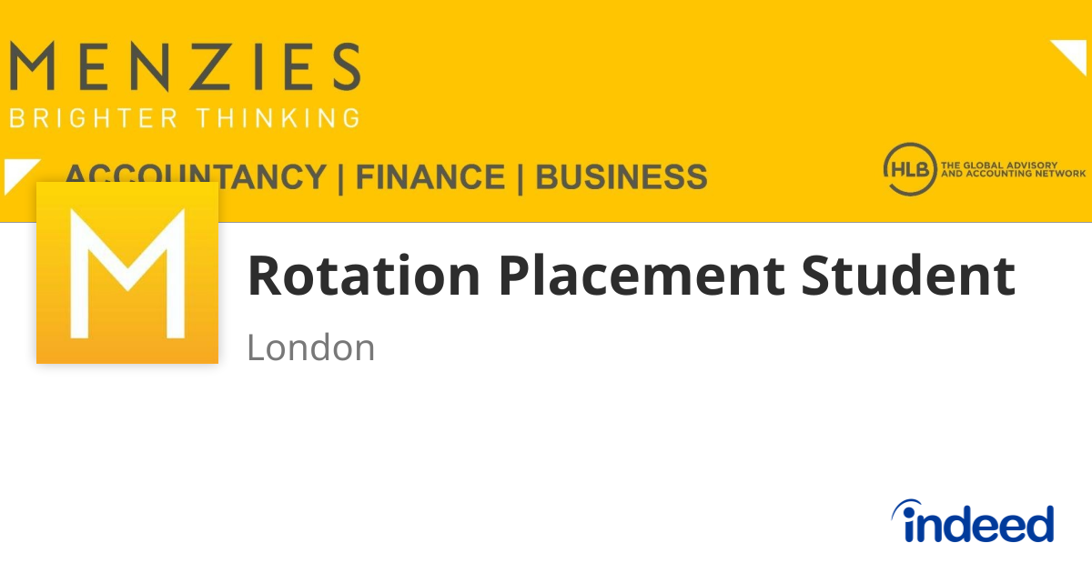 Rotation Placement Student - London EC2V - Indeed.com