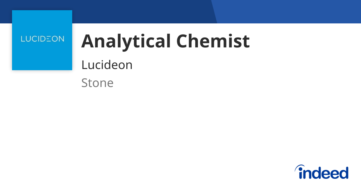 Analytical Chemist - Stone ST15 0SH - Indeed.com
