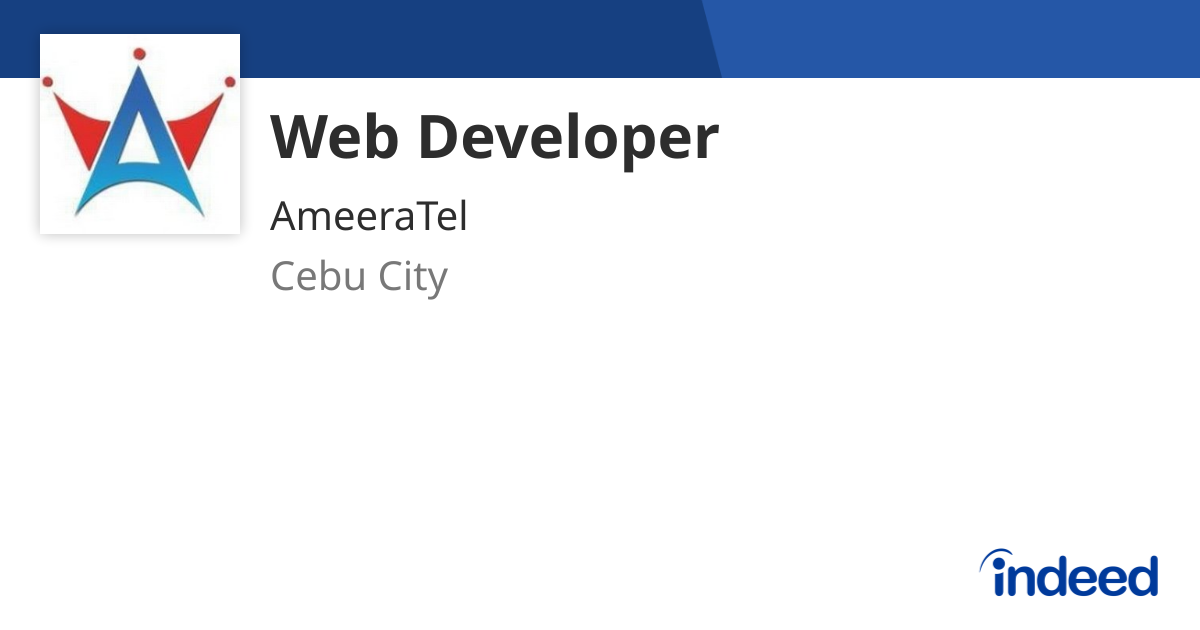 Web Developer - Cebu City 6000 P07 - Indeed.com