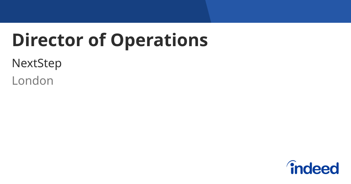 Director of Operations - London - Indeed.com