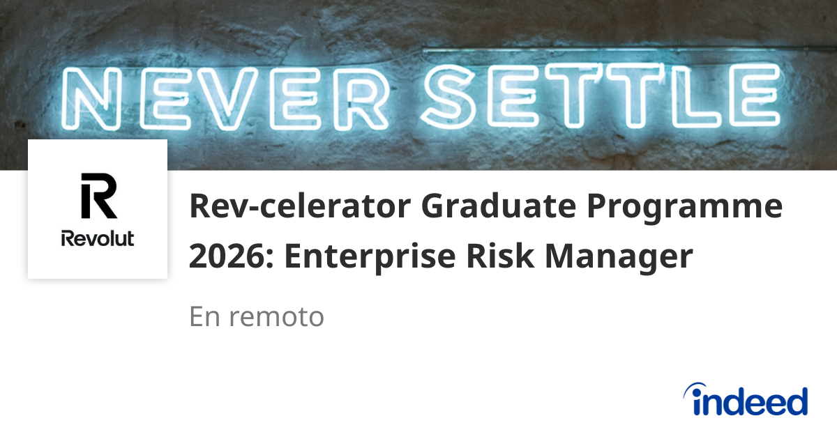 Rev-celerator Graduate Programme 2026: Enterprise Risk Manager - En ...