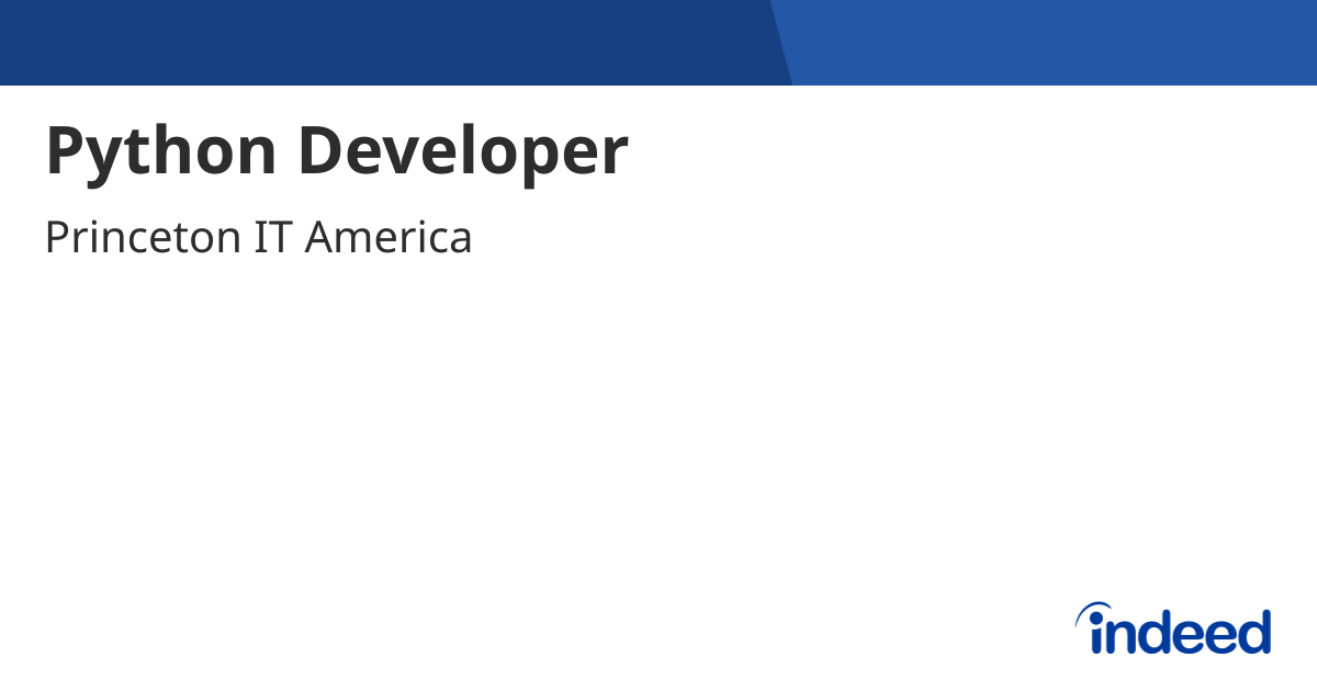 Python Developer - Hyderabad, Telangana - Indeed.com
