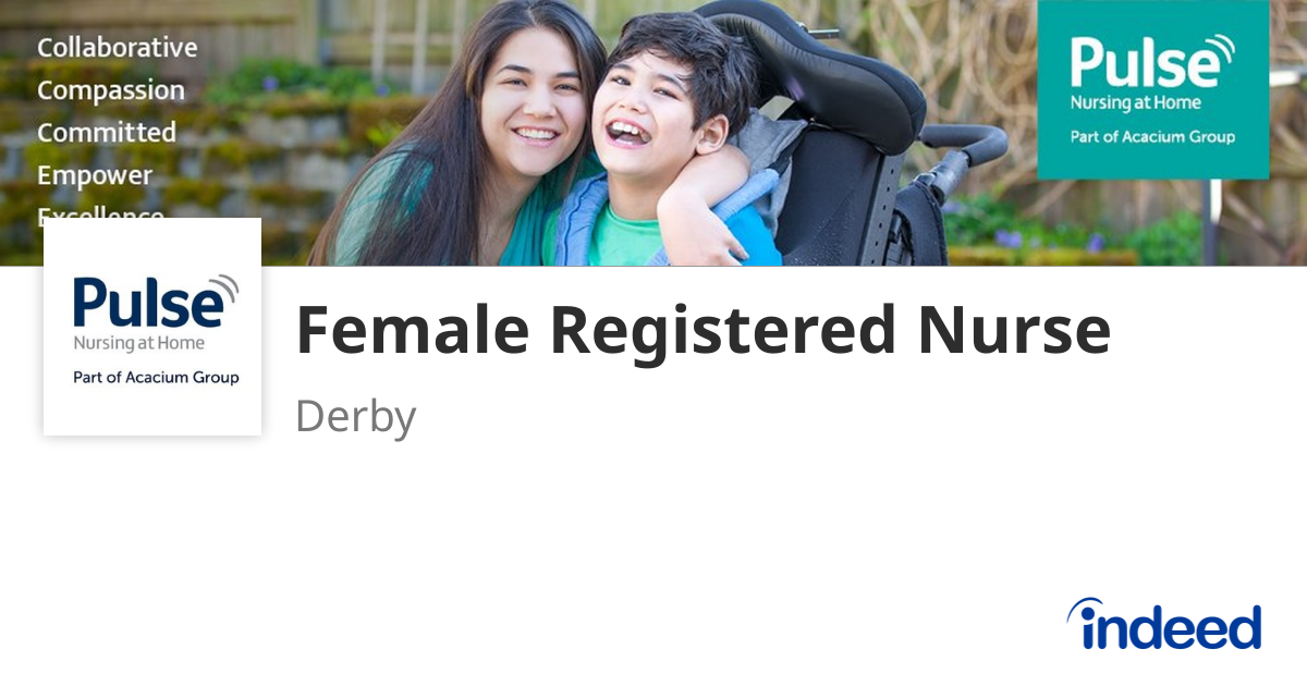 Female Registered Nurse - Derby - Indeed.com