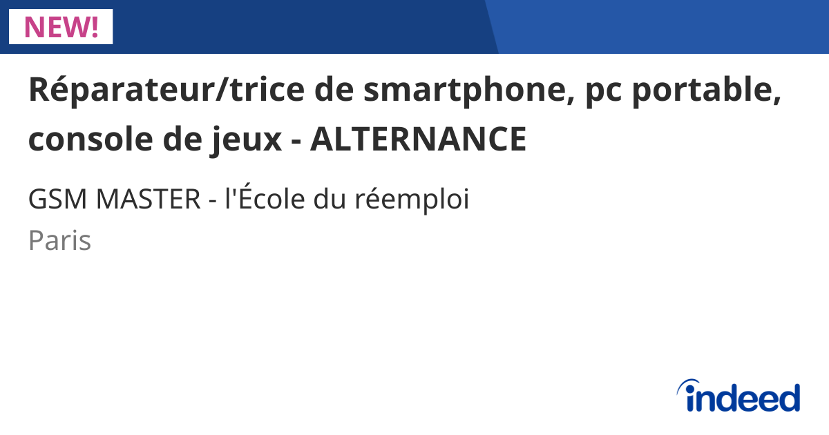 Réparateur/trice de smartphone, pc portable, console de jeux ...