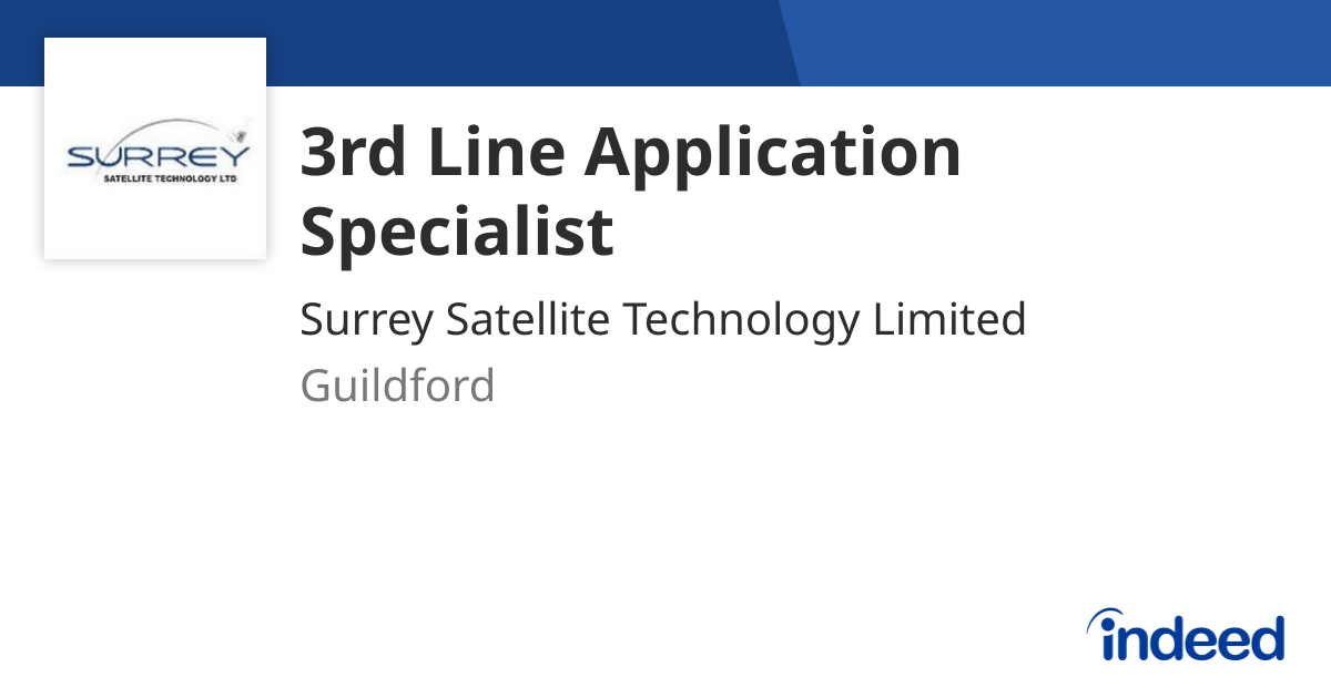 3rd Line Application Specialist - Guildford - Indeed.com