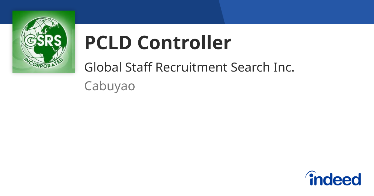 PCLD Controller - Cabuyao - Indeed.com
