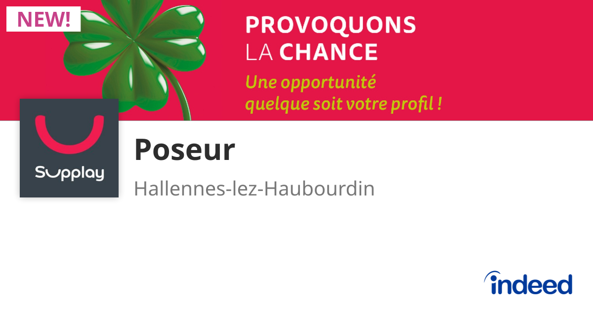 Poseur - 59320 Hallennes-lez-Haubourdin - Indeed.com