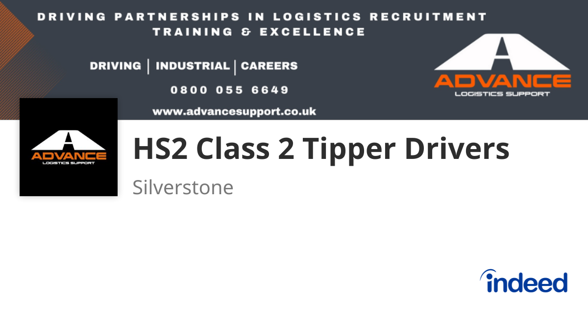 HS2 Class 2 Drivers Dayshift - Silverstone - Indeed.com