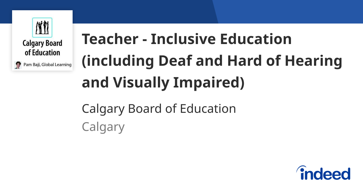 Teacher - Inclusive Education (including Deaf and Hard of Hearing and ...