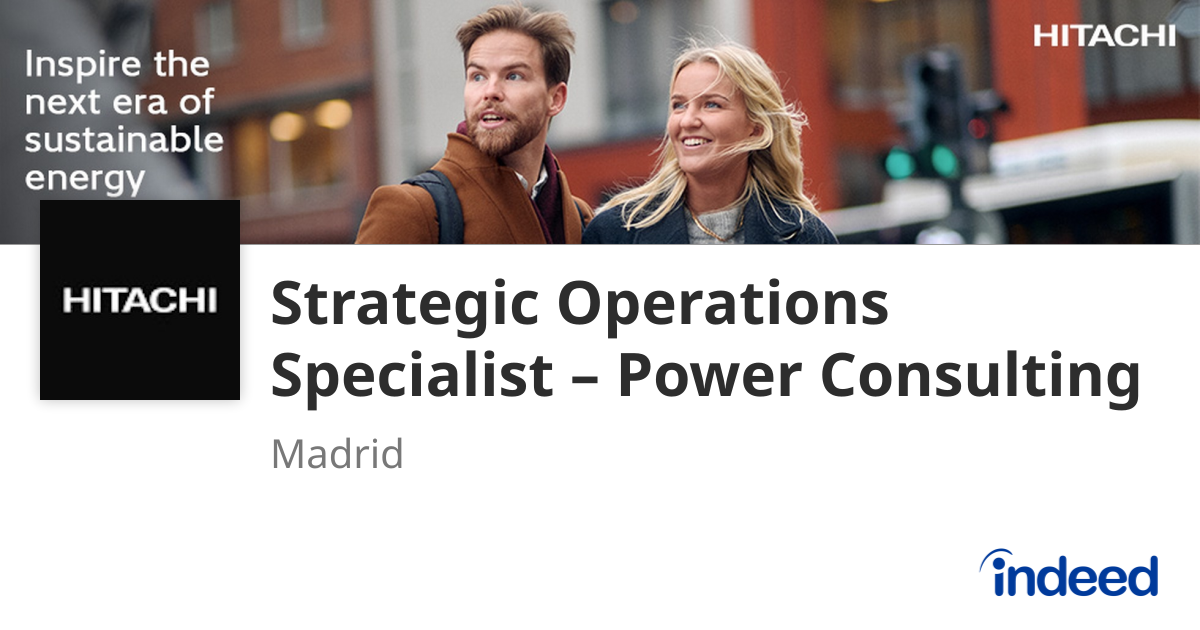 Strategic Operations Specialist – Power Consulting - 28020 Madrid ...