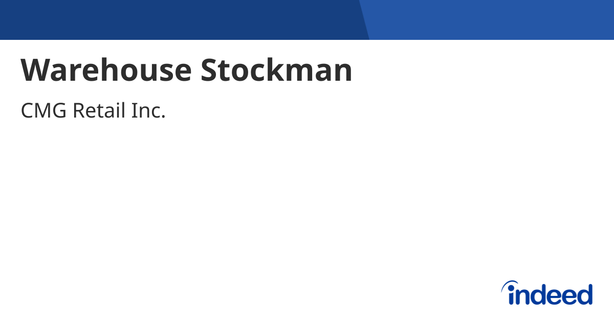 Warehouse Stockman - Pampanga - Indeed.com