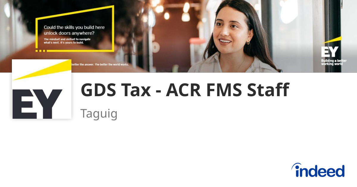 GDS Tax - ACR FMS Staff - Taguig - Indeed.com