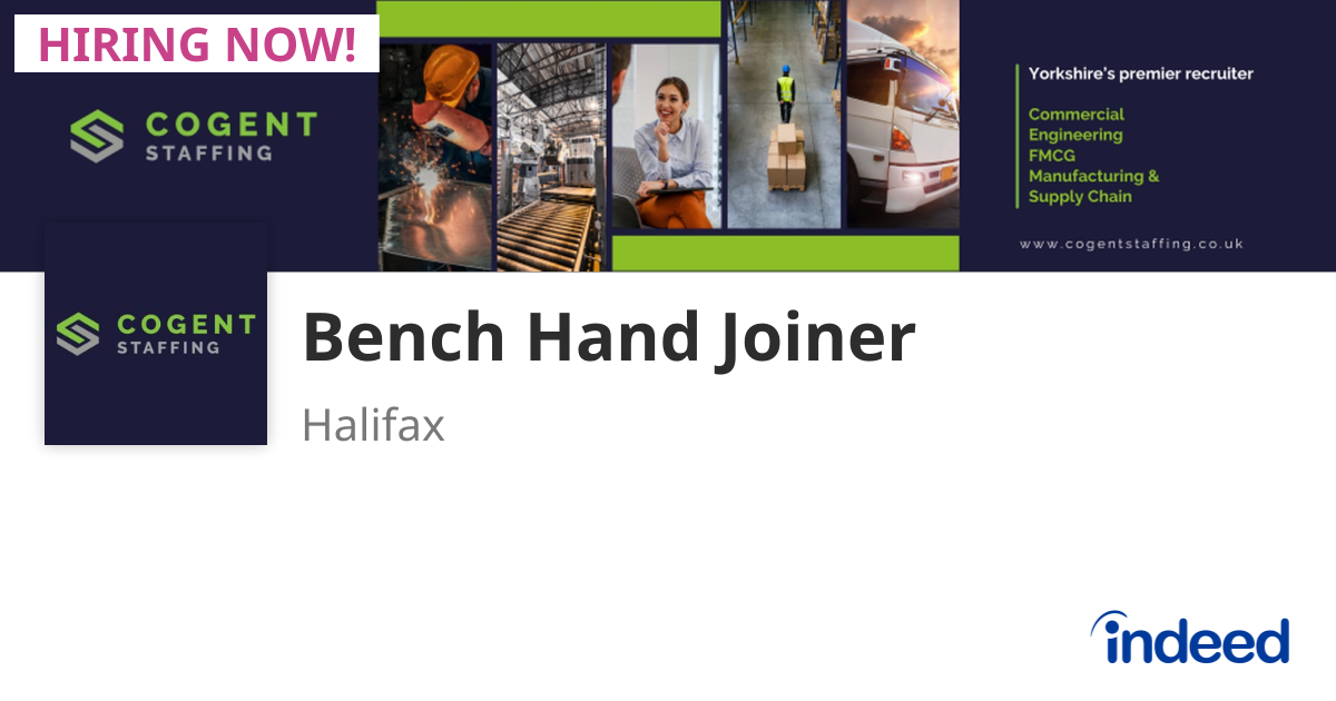 Bench Hand Joiner - Halifax HX3 - Indeed.com