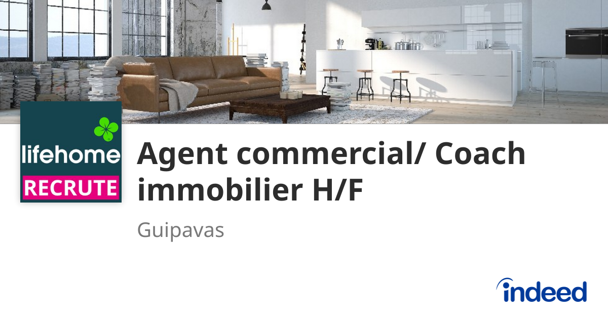 Agent commercial/ Coach immobilier H/F - Guipavas (29) - Indeed.com