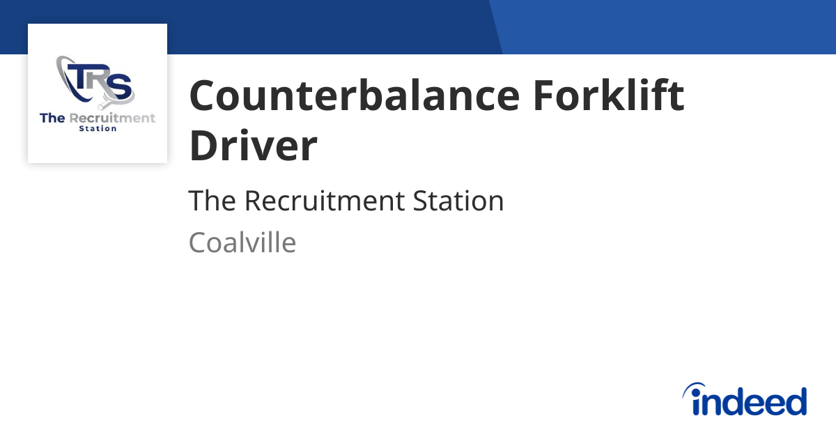 Counterbalance Forklift Driver - Coalville - Indeed.com