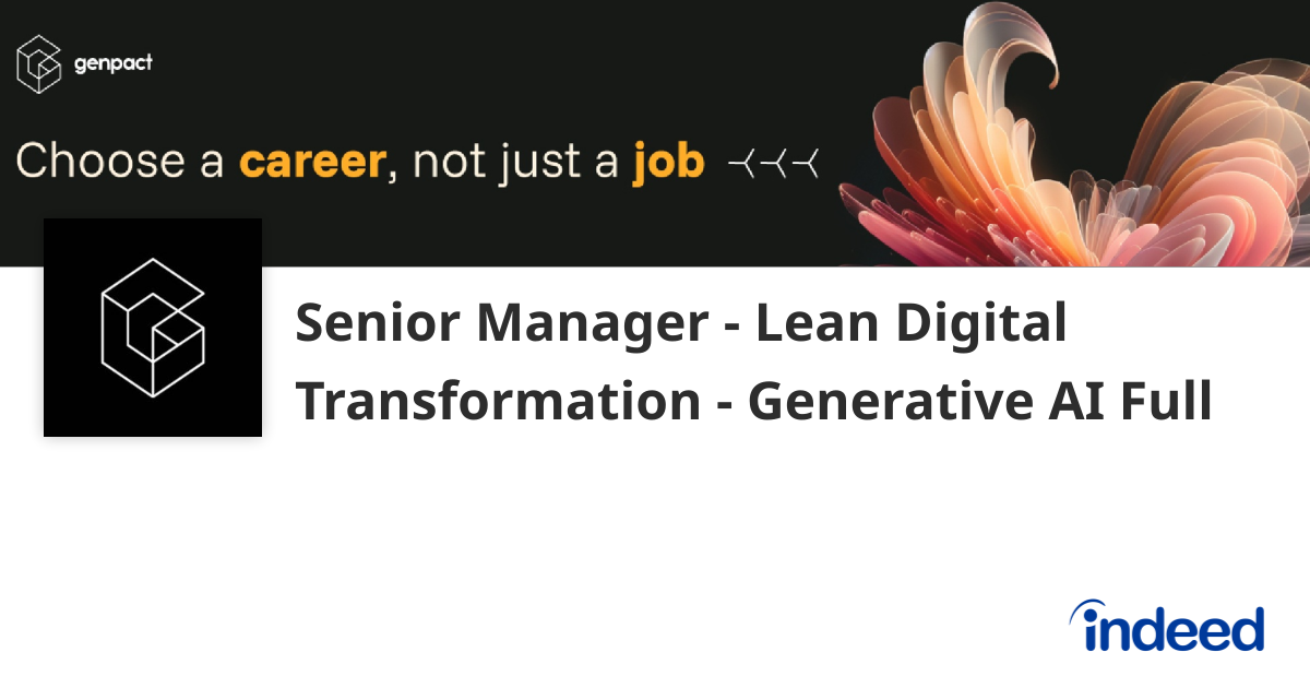 Senior Manager - Lean Digital Transformation - Generative AI Full Stack Engineer - Hyderabad ...