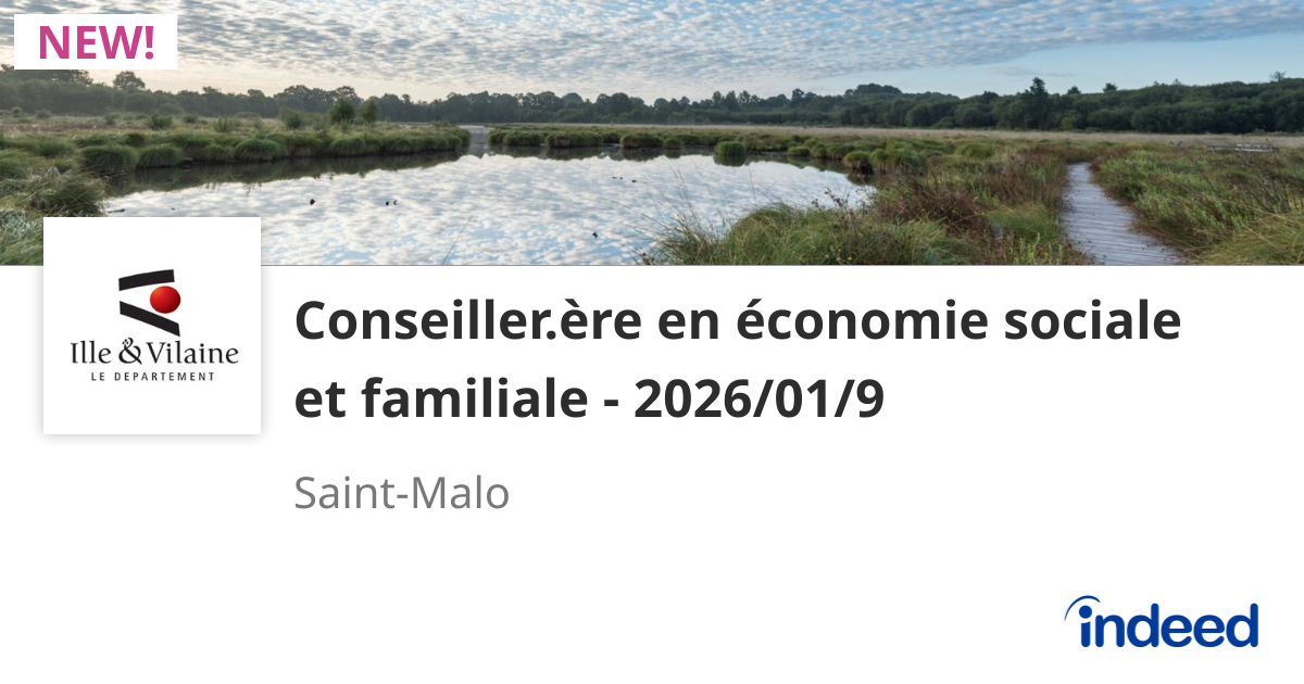 Conseiller.ère en économie sociale et familiale - 2026/01/9 - Saint ...