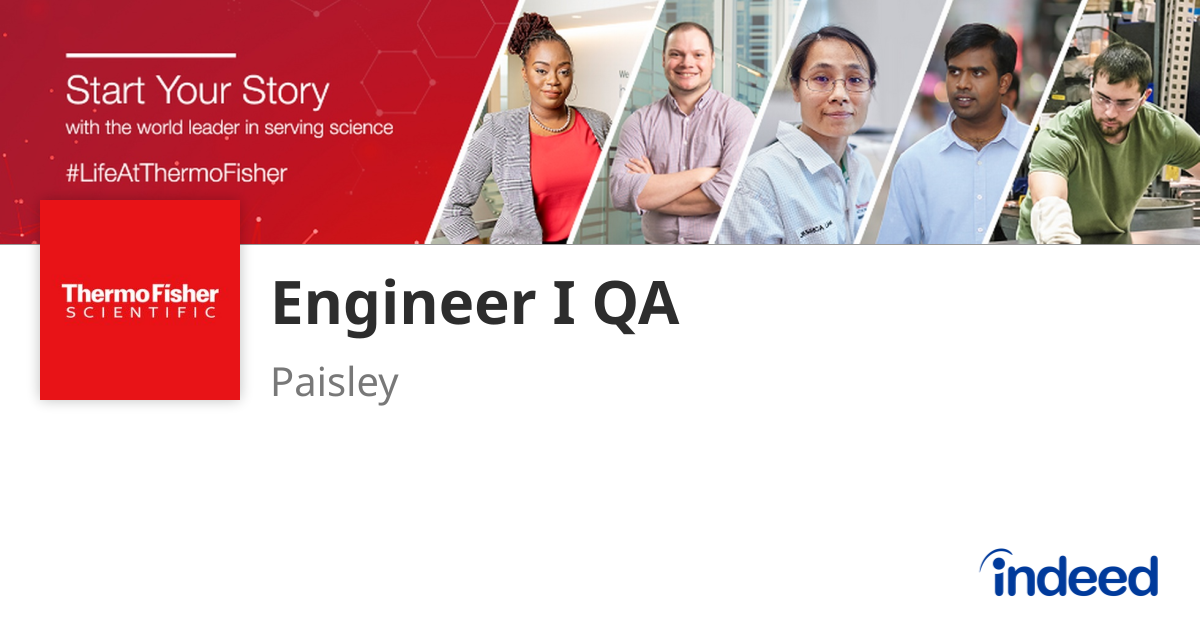 Engineer I QA - Paisley PA4 9RE - Indeed.com