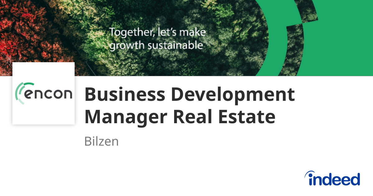 Business Development Manager Real Estate - 3740 Bilzen - Indeed.com