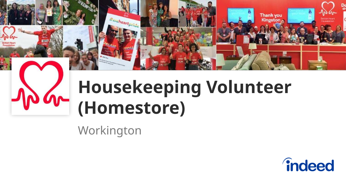 Housekeeping Volunteer (Homestore) - Workington CA14 3AB - Indeed.com