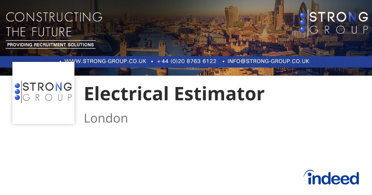 Electrical Estimator - London - Indeed.com