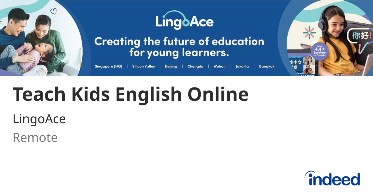 Remote ESL Tutors for Children - Remote - Indeed.com