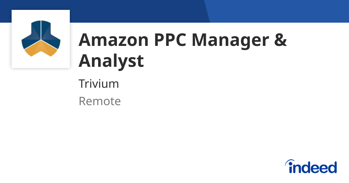 Amazon PPC Manager & Analyst - Remote - Indeed.com