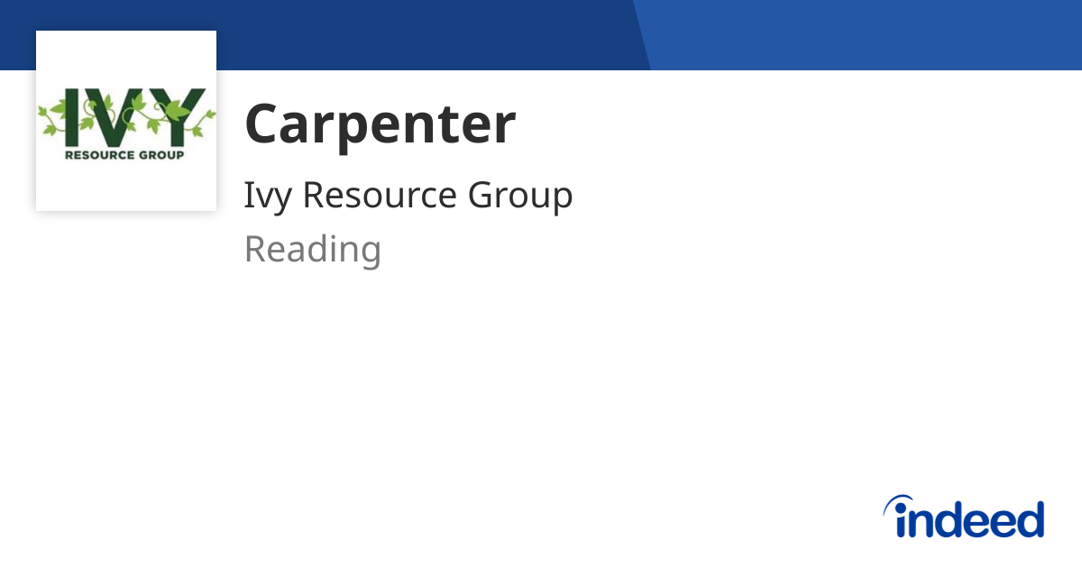 Carpenter - Reading - Indeed.com