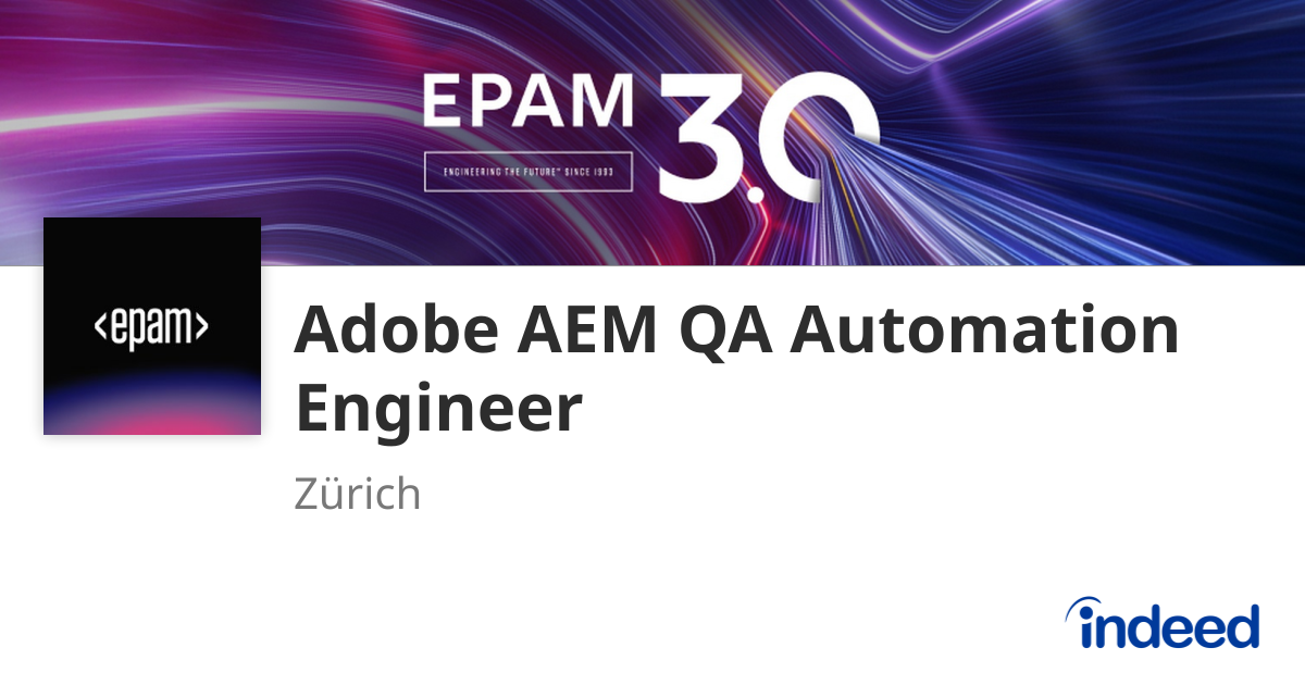 Adobe AEM QA Automation Engineer - Zürich, ZH - Indeed.com