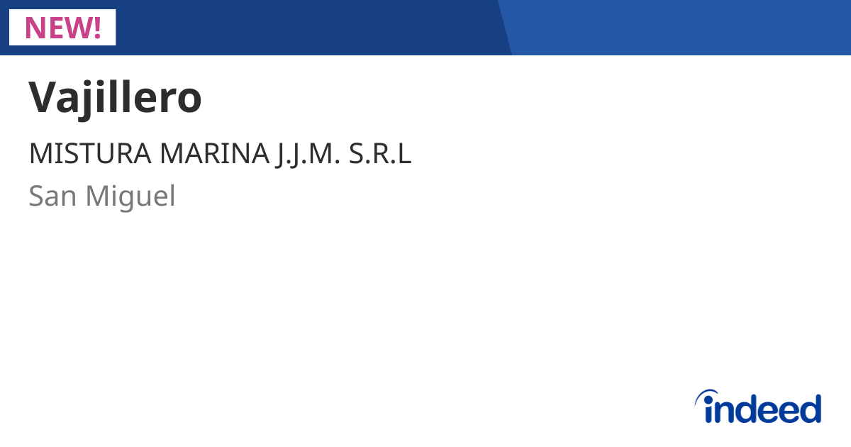 Vajillero - San Miguel 15088 - Indeed.com