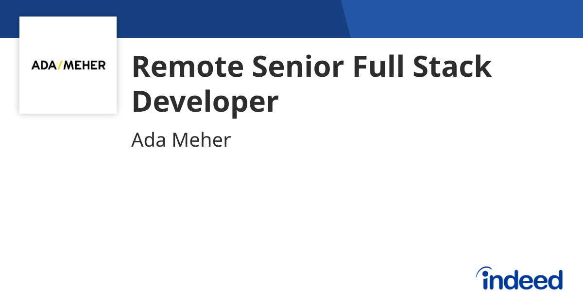 Remote Senior Full Stack Developer - South Africa - Indeed.com