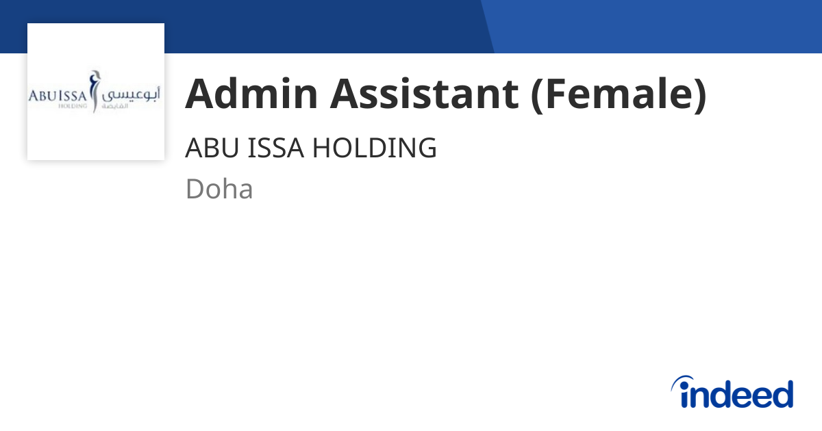 Admin Assistant (Female) - Doha - Indeed.com