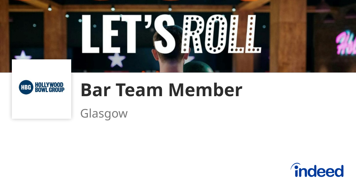 Bar Team Member - Glasgow G5 8NP - Indeed.com